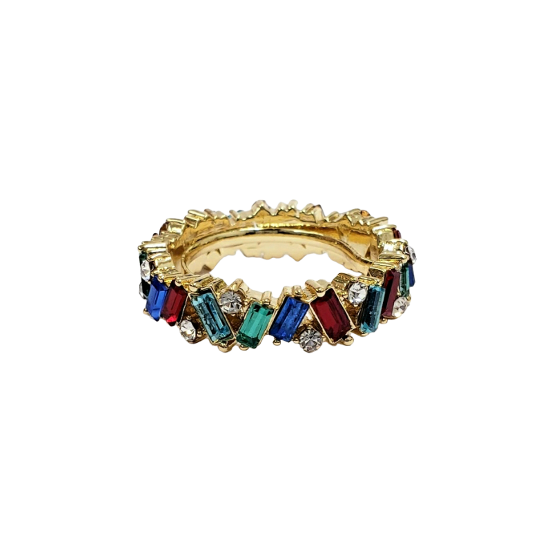 Multicolor baguette ring store