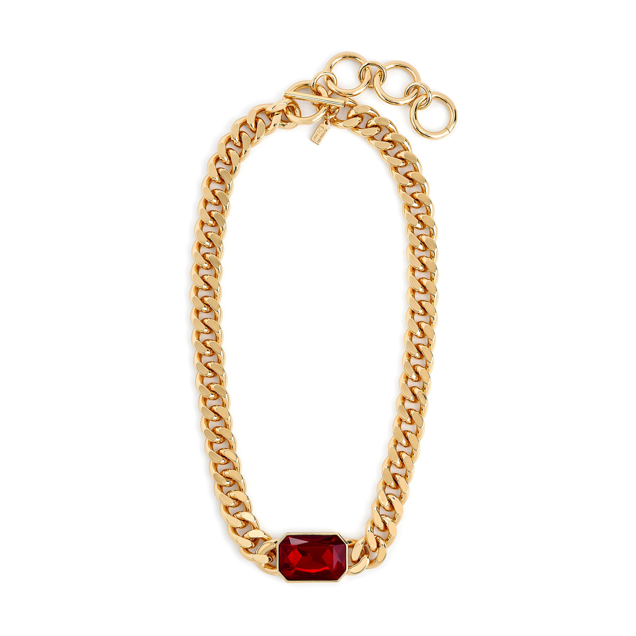 Ruby Octagon Chain Necklace