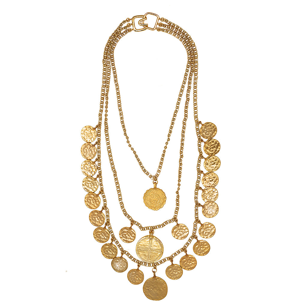 Three Row Coin Necklace – KennethJayLane.com